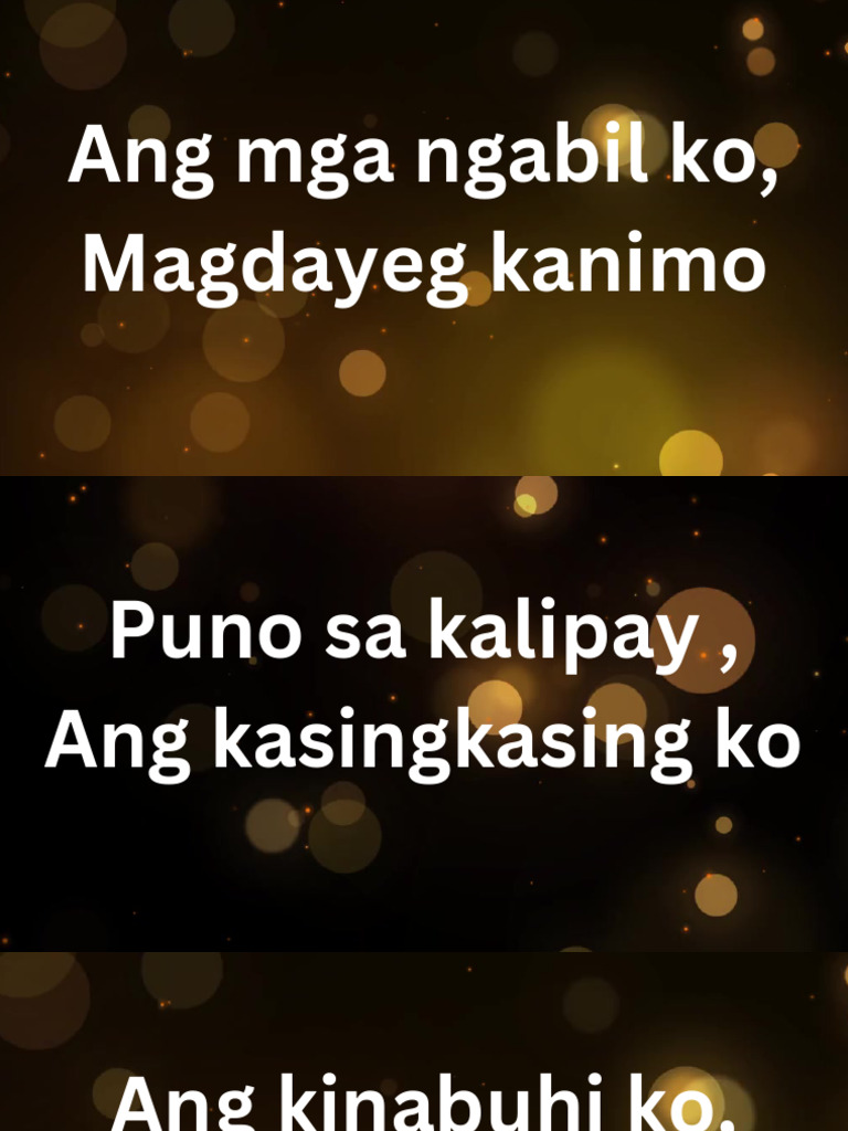 Ang Mga Ngabil Ko, Magdayeg Kanimo | PDF