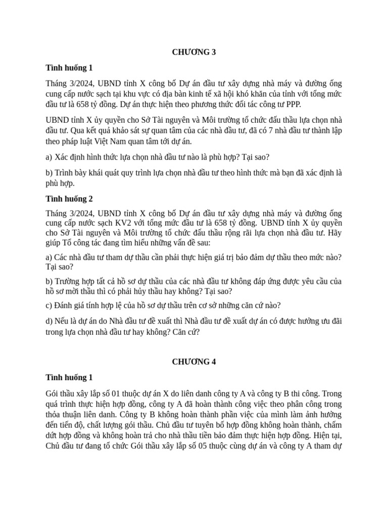 Tinh Huong Chuong 3 - 4 - 5 - 6 Nam 2024 | PDF