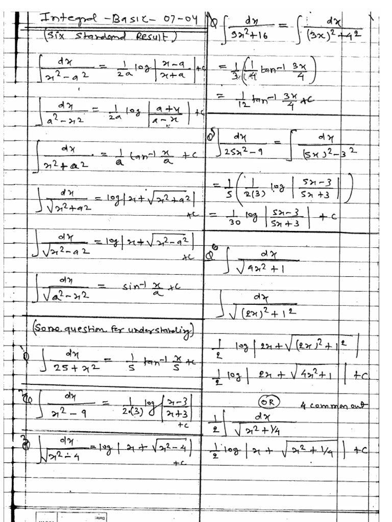 Maths Integrals | PDF