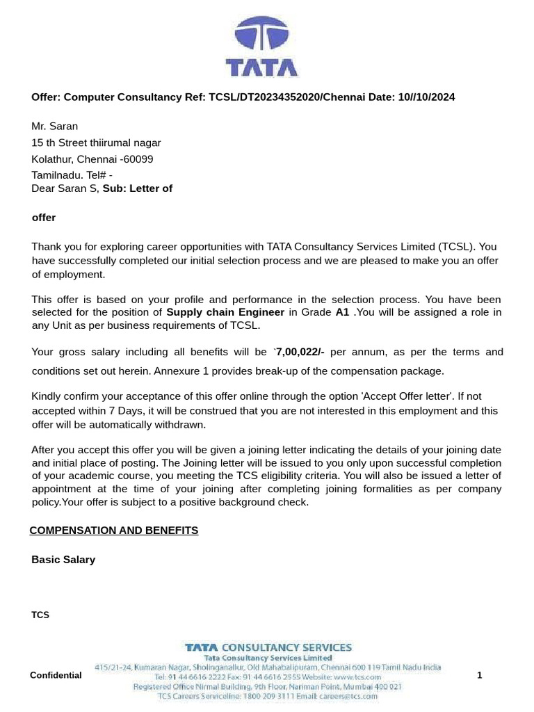 tcs offer | PDF | Intellectual Property | Arbitration