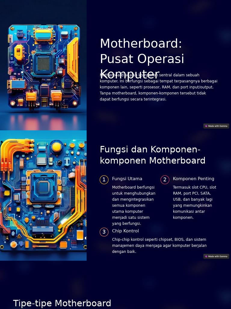 Fungsi dan Tipe Motherboard Komputer | PDF