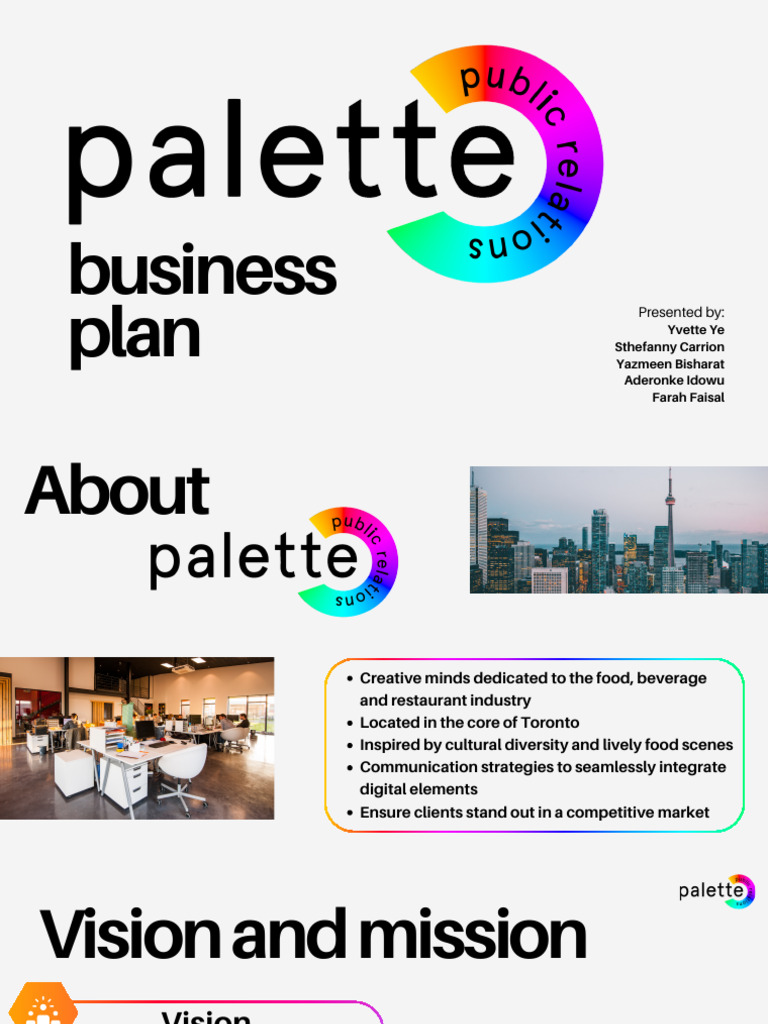 Business Plan Palette PR | PDF | Corporate Social Responsibility | Brand