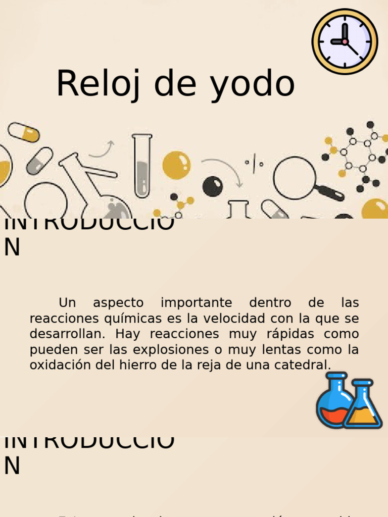 Reloj de Yodo | PDF | Concentración | Agua