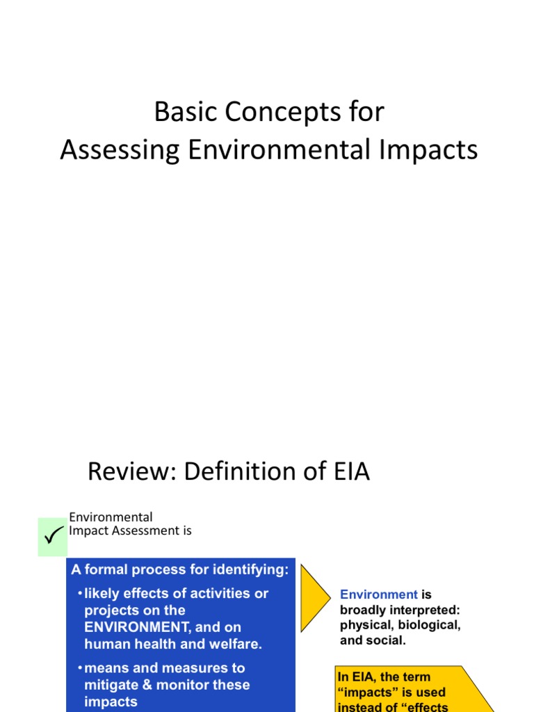 Basic Concepts For EIA 3 | PDF | Environmental Impact Assessment ...
