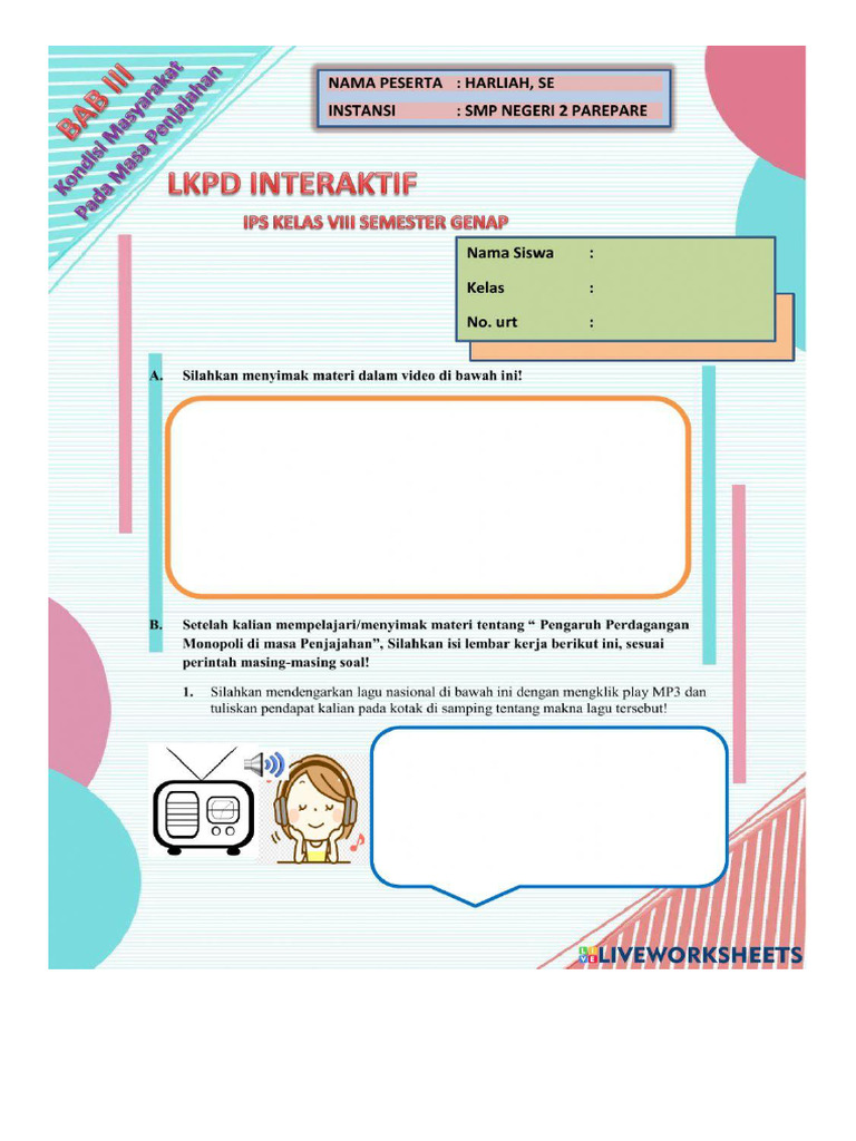 WORKSHEET IPS VOC | PDF