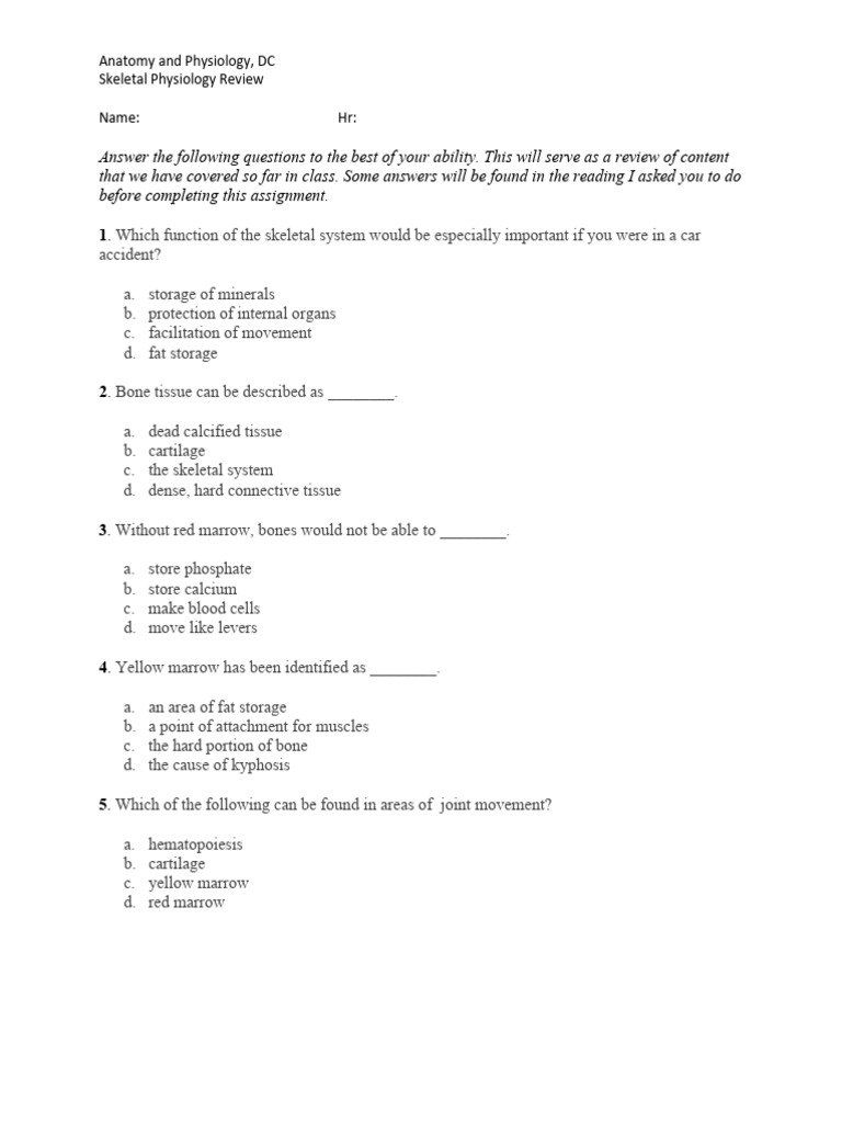 SkeletalPhysiologyReview DC 23 | PDF | Bone | Skeleton
