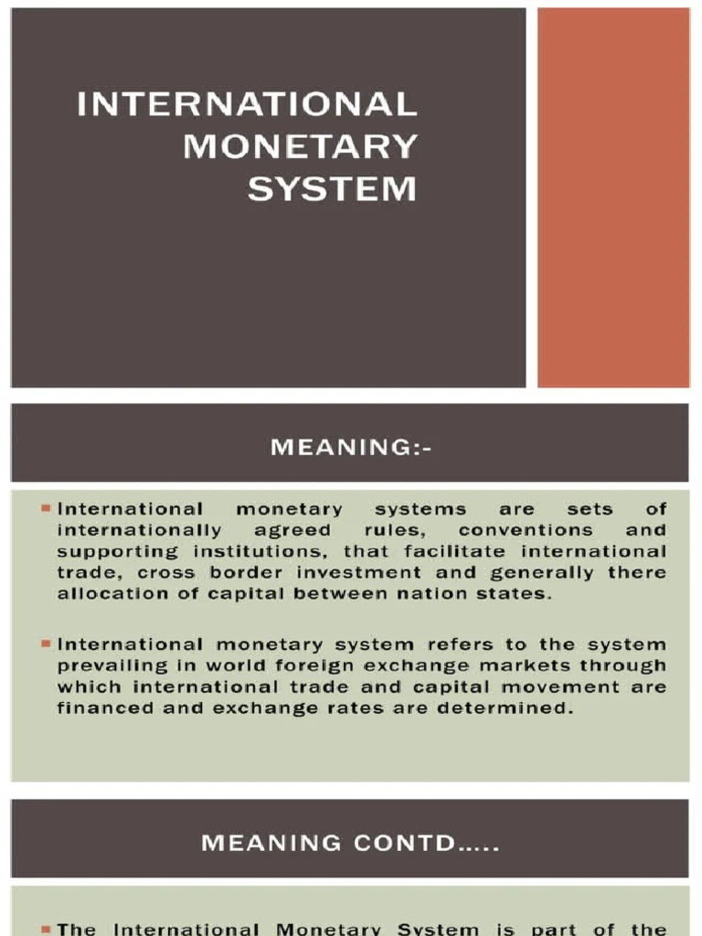 International Monetory System | PDF
