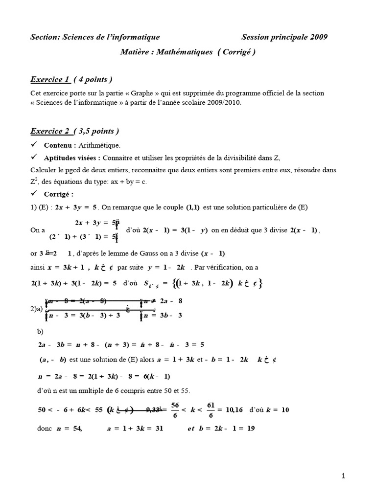 Math C | PDF | Mathématiques | Théorie des nombres