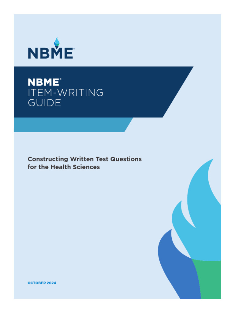 NBME - Item Writing Guide - R - 6 | PDF | Multiple Choice | Educational Assessment