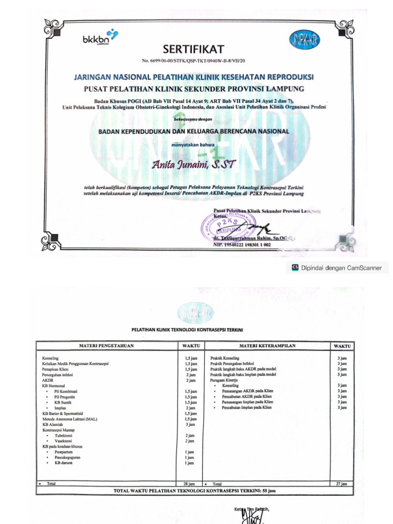 Sertifikat CTU | PDF