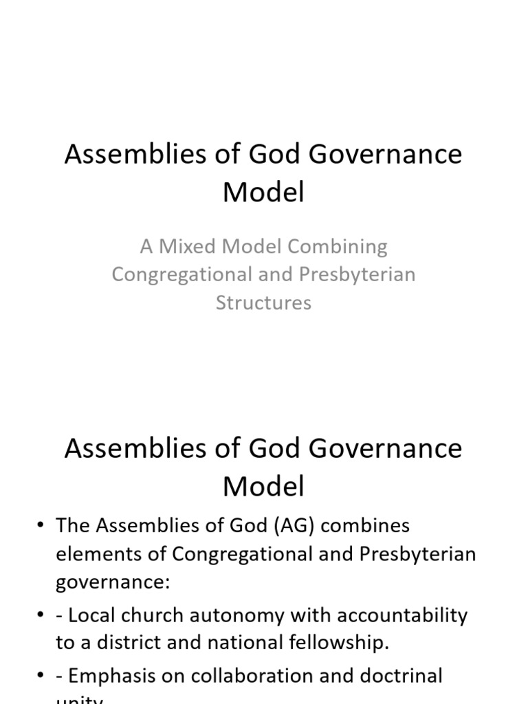 Assemblies of God Governance Model | PDF