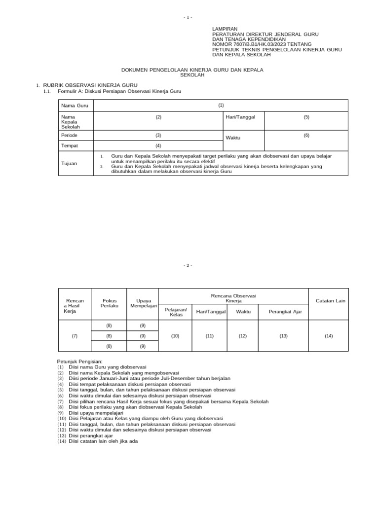 Format Observasi | PDF