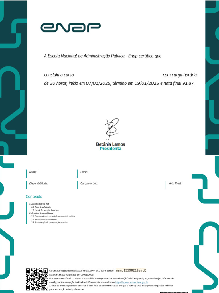 Emag Desenvolvedor Turma Jan2025 Certificado | PDF