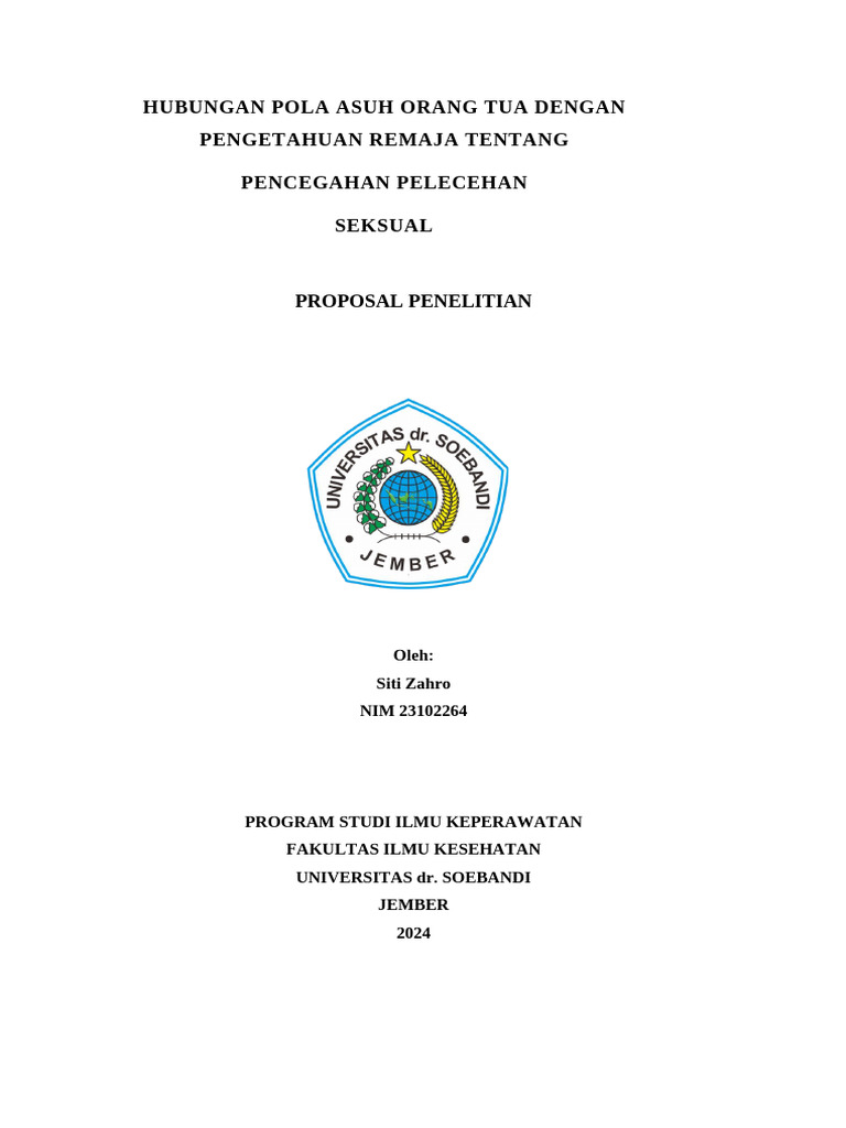 Hubungan Pola Asuh Orang Tuaterhadap Pencegahan Pelecehan Seksual Pada Remaja Di Ma Baitul Ashar ...