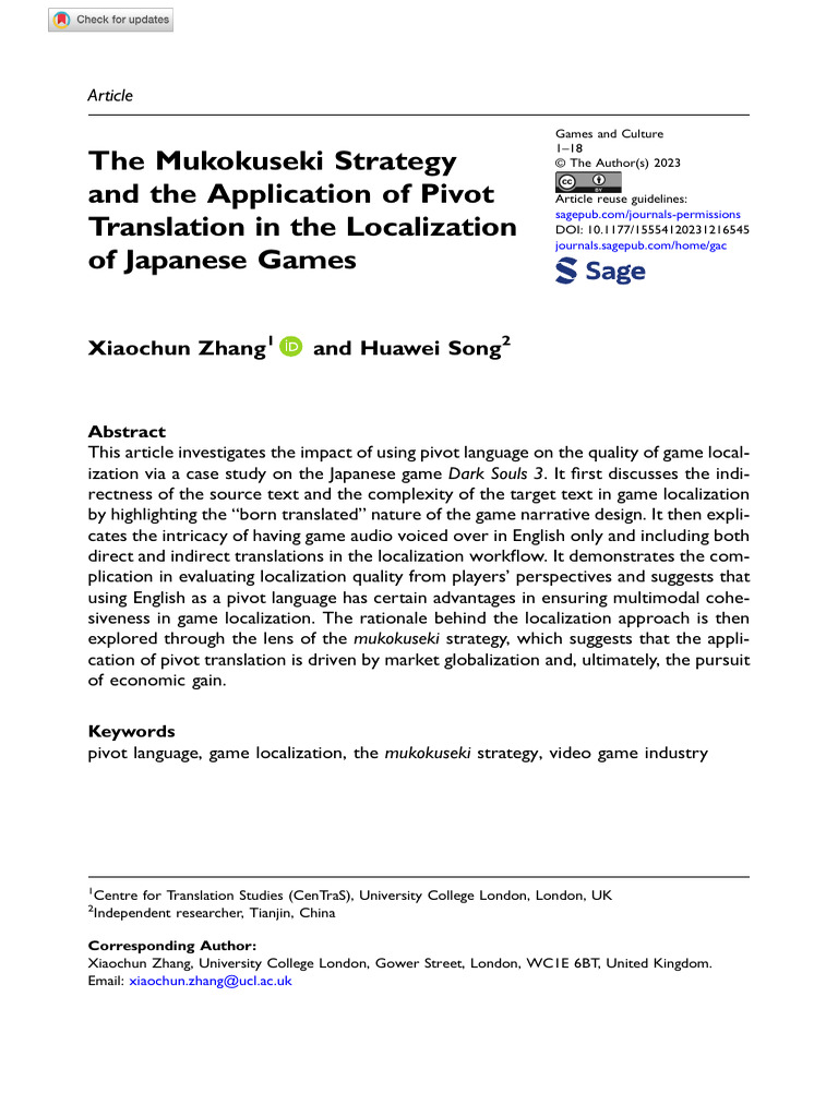 The Mukokuseki Strategy and The Application of Pivot Translation in The ...