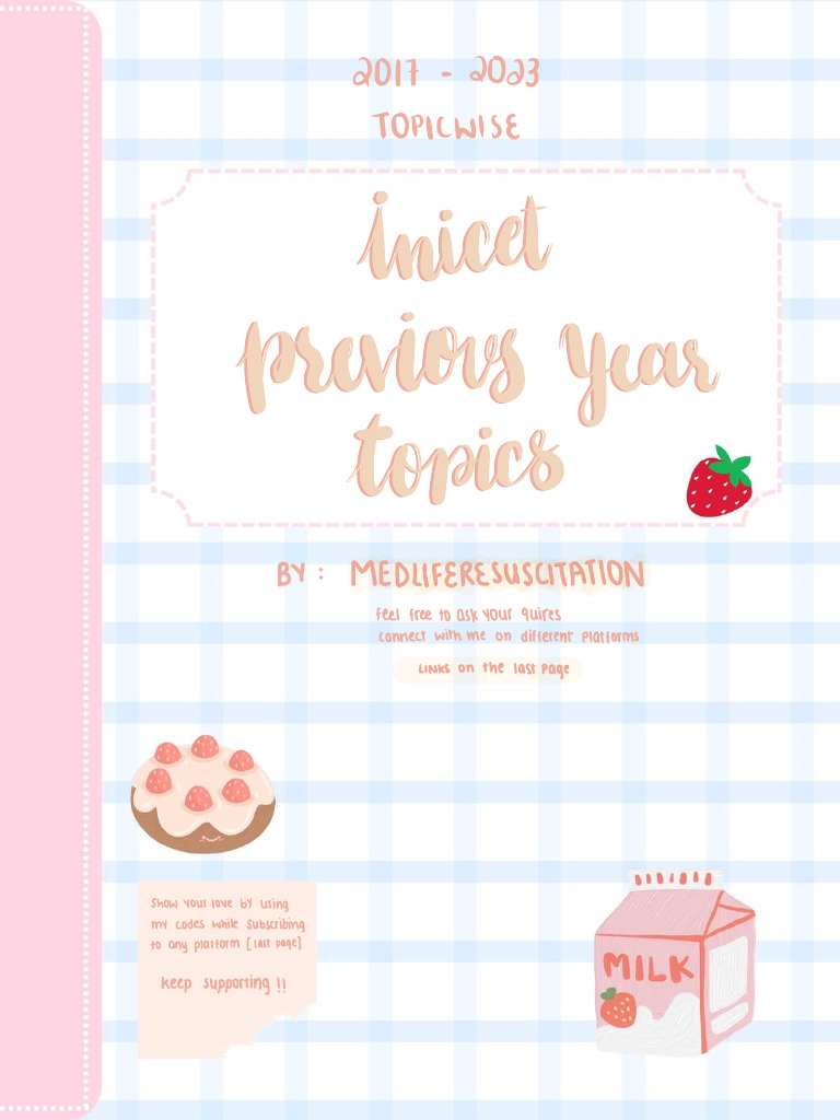 INICET PYTs (Topic Wise) by Medliferesuscitation | PDF | Anemia | Vaccines