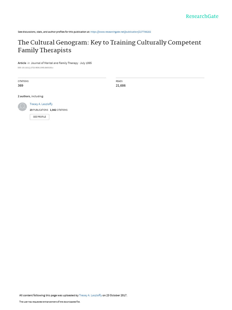 The_Cultural_Genogram_Key_to_Training_Culturally_C(1) | PDF | Family ...