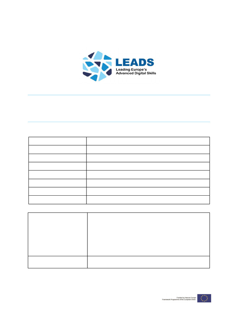 LEADS - D1.1 Demand Assessment Framework - v1.0 FINAL 5 | PDF | Cloud ...