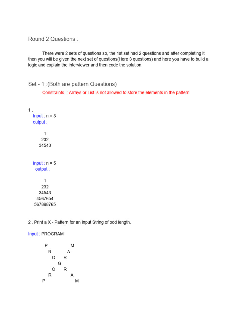 Zoho Interview Questions - 2024 Batch | PDF | Databases | String ...