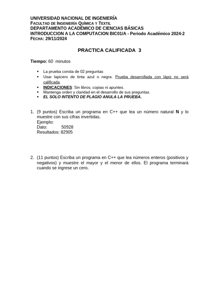 PC3_24_2A_sol | PDF | C ++ | Ciencias de la Computación
