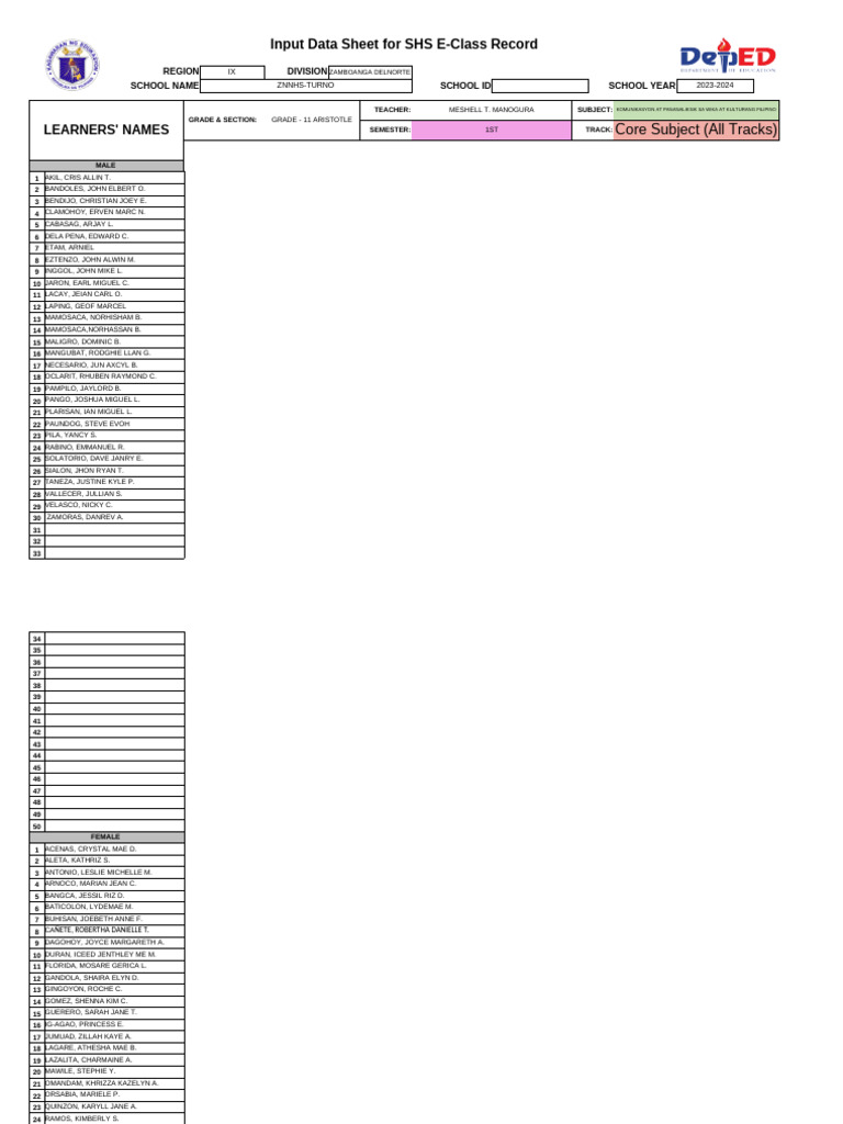 G-11 SHS-E-Class-Record- ARISTOTLE | PDF