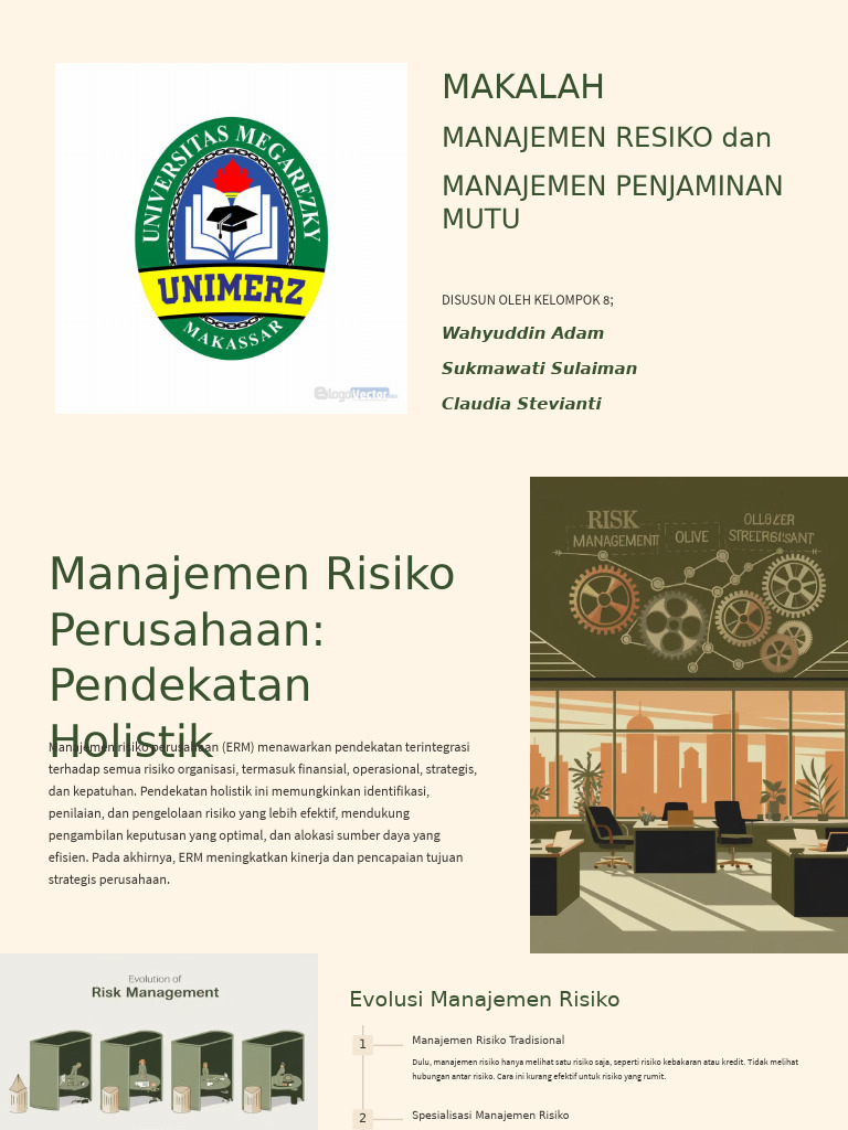 ENTERPRISE RISK MANAGEMENT ppt | PDF