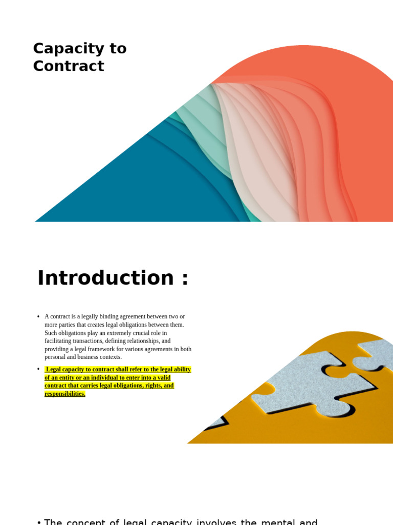 Capacity To Contract | PDF | Competence (Law) | Legal Concepts