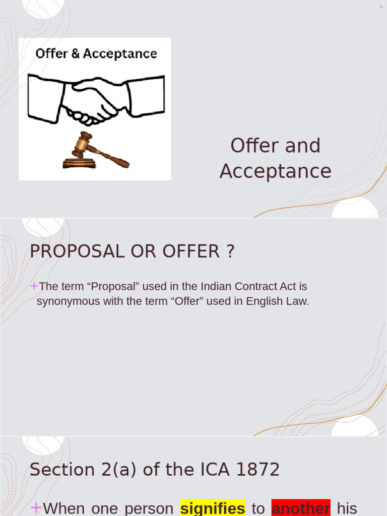 Offer | PDF | Offer And Acceptance | Common Law
