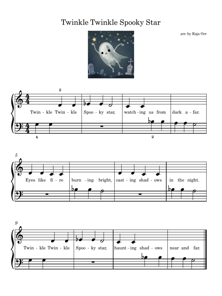 Twinkle Twinkle Spooky Star - Full Score 3 | PDF