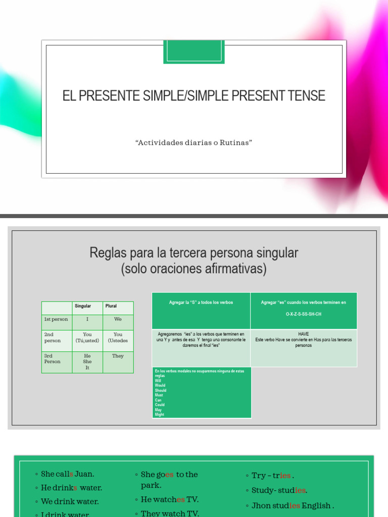El Presente Simple | PDF | Verbo | Lingüística