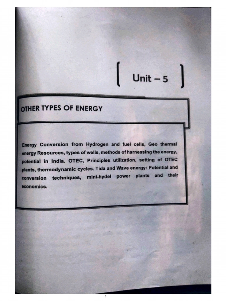 Unit 5 RES | PDF | Hydrogen | Fuels