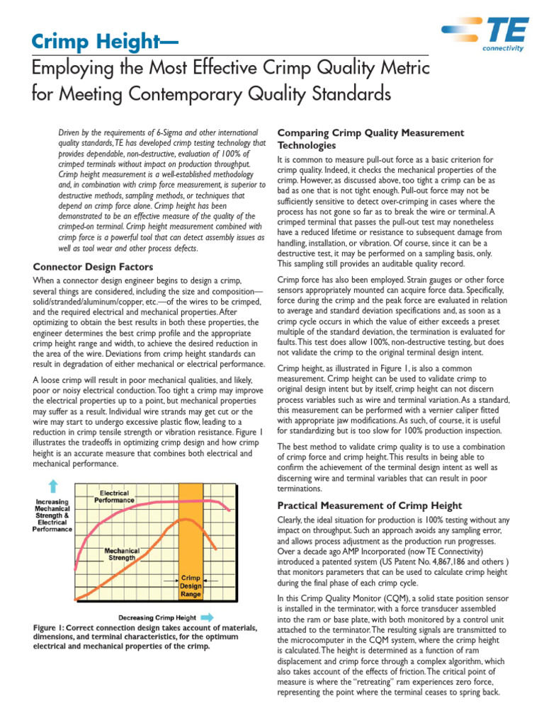 Crimp Quality Monitoring with CQM II | PDF | Electrical Connector | Force