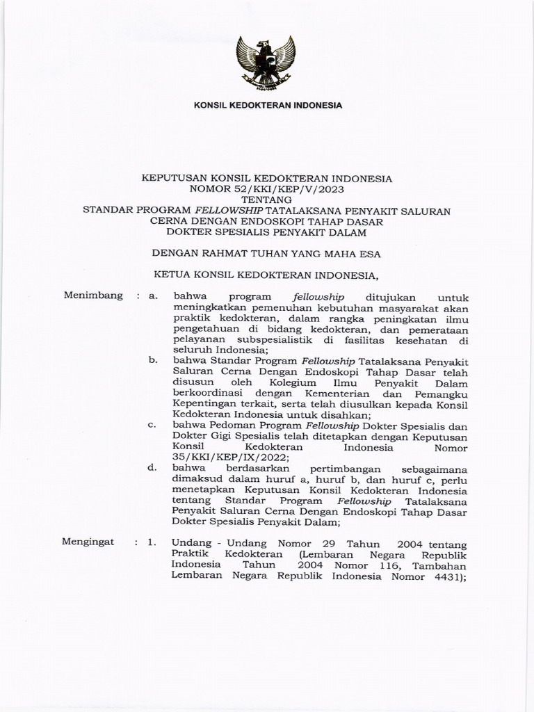 2023-Keputusan KKI Nomor 52 KKI KEP V 2023 | PDF