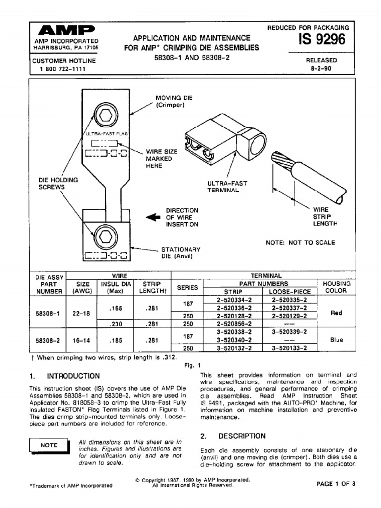 Crimp Die For Faston Flag | PDF