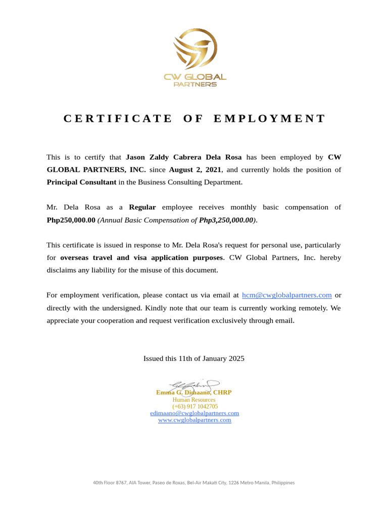 COEAC - Jason Zaldy Cabrera Dela Rosa - 05032024 | PDF