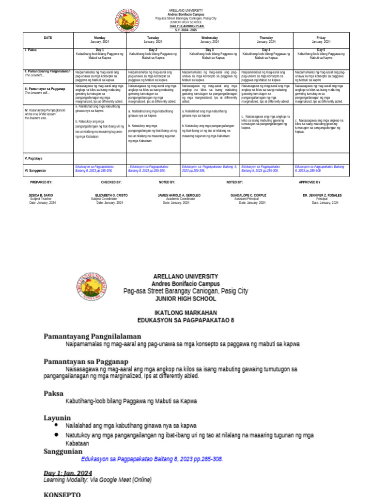 ESP8 - ARALIN 14-1 | PDF