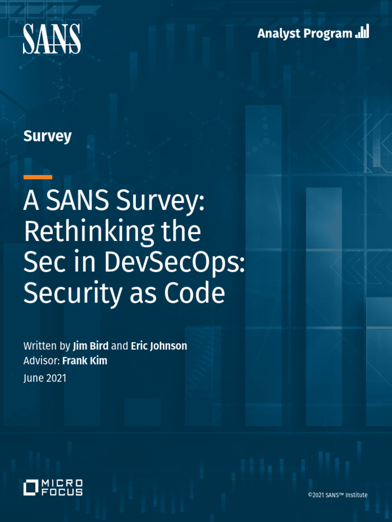 A Sans Survey Rethinking The Sec in Devsecops Security As Code | PDF | Cloud Computing ...
