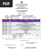 Class Program 2023 - 2024 - Final | PDF | Learning