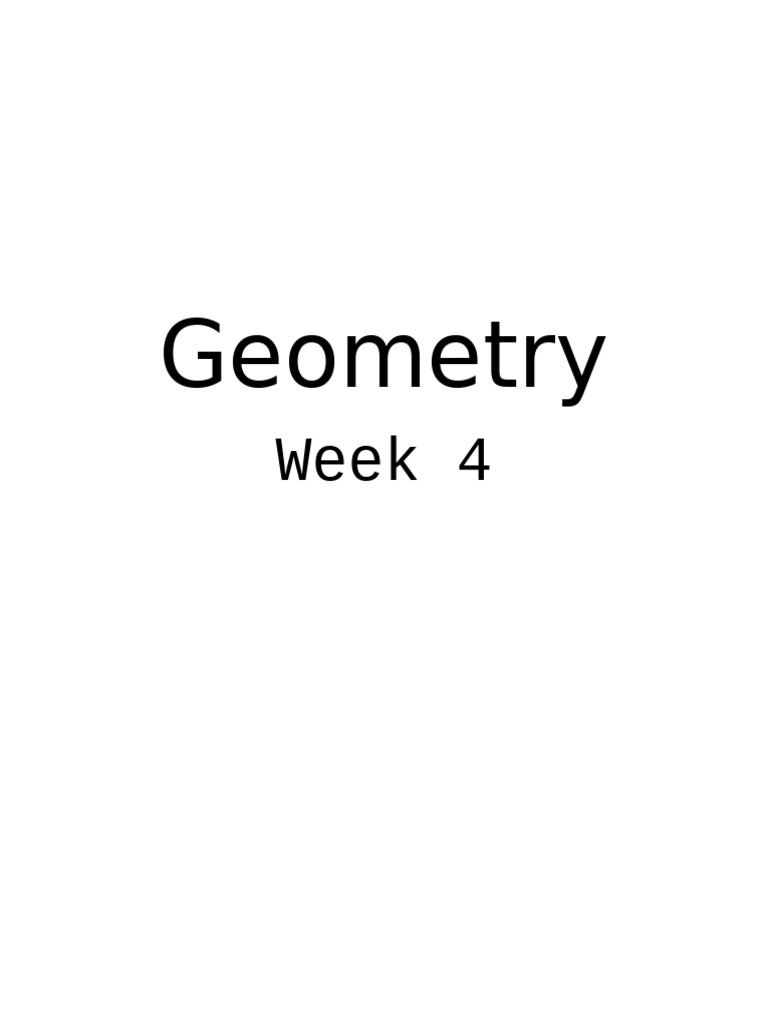 Geometry week 4 | PDF | Polygon | Elementary Geometry