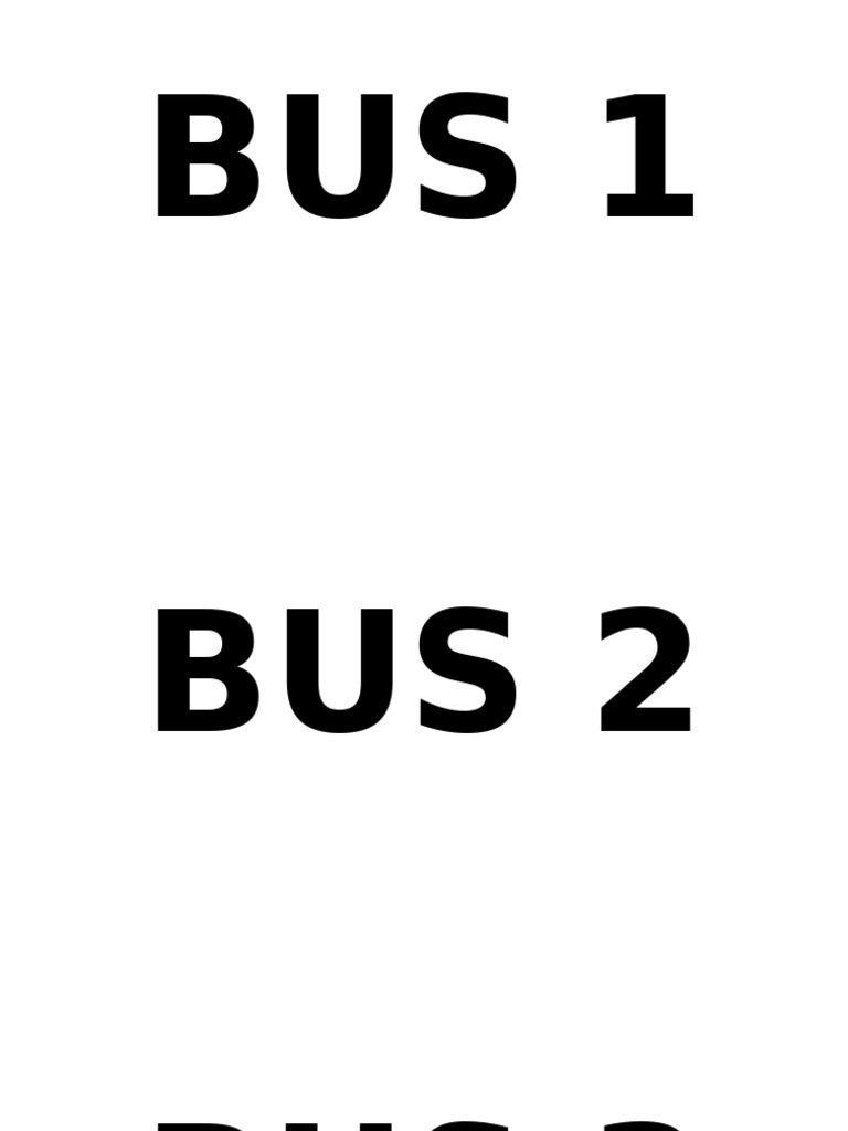 Bus 1, 2, 3 | PDF
