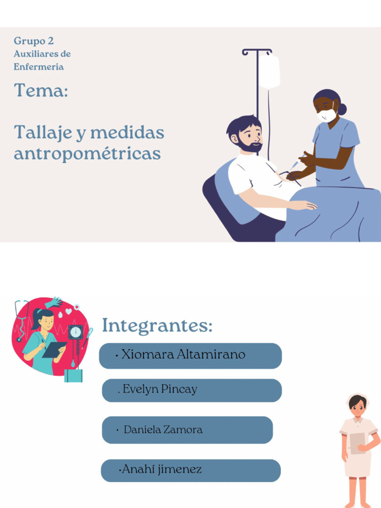 Tallaje y Medidas Antropométricas - Grupo 2 | PDF