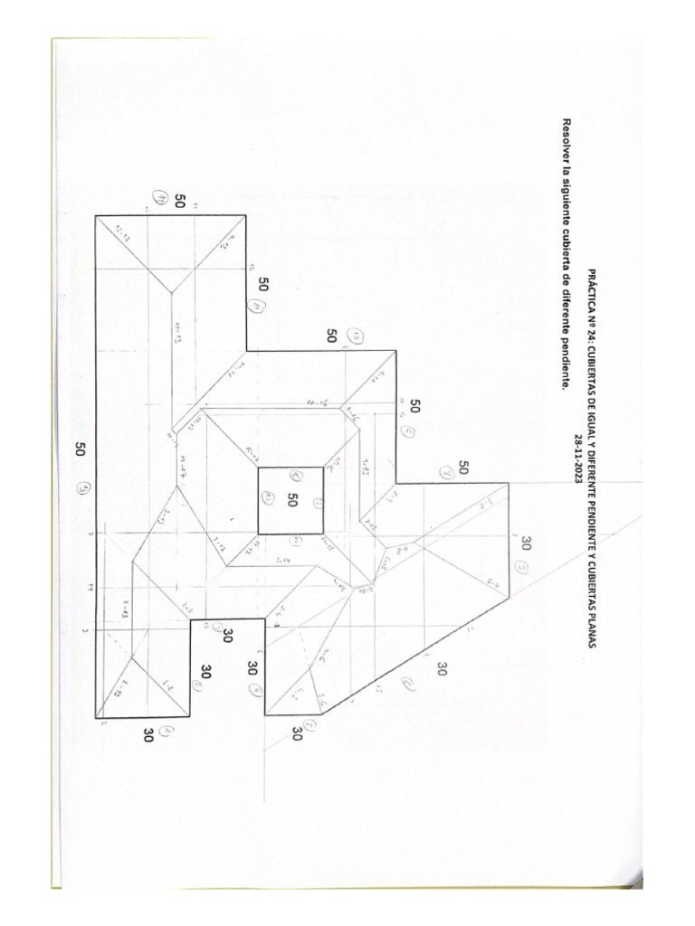 Practica #24 Cubiertas de Igual y Diferente Pendiente y Cubiertas Planas | PDF