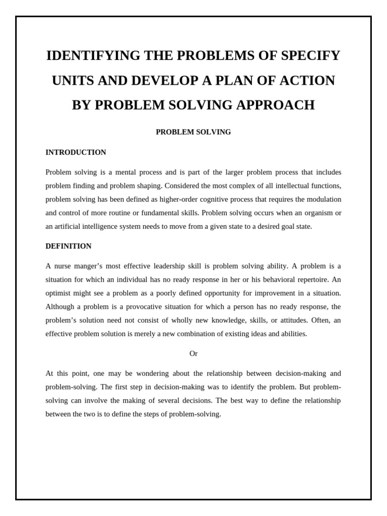 16Problem solving | PDF | Nursing | Expert