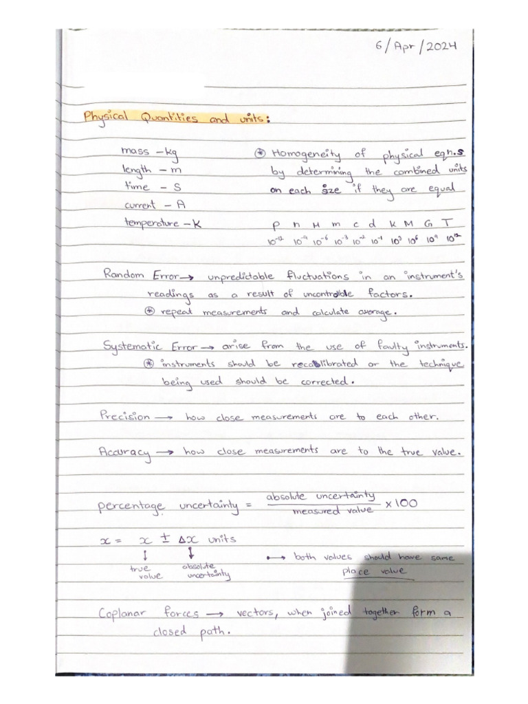 AS Physics Notes | PDF