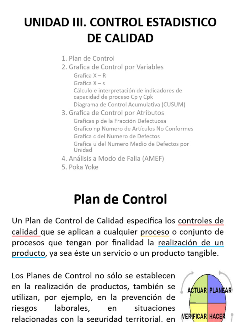 Control Estadistico de La Calidad | PDF | Media | Desviación Estándar