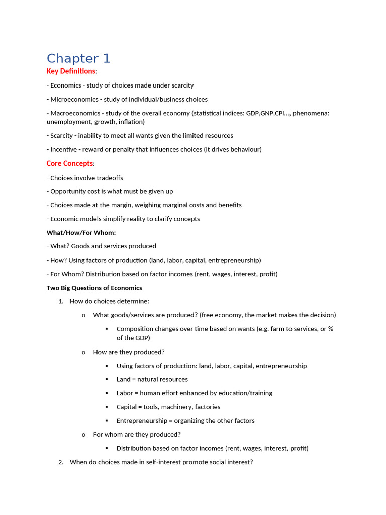 econ | PDF | Economics | Opportunity Cost