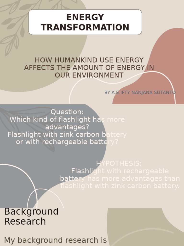 HOW HUMANKIND USE ENERGY AFFECTS THE AMOUNT OF | PDF