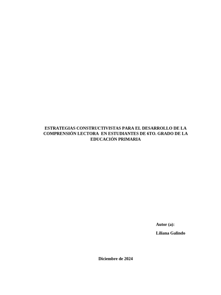 Liliana Galindo Upel | PDF | Aprendizaje | Comprensión lectora