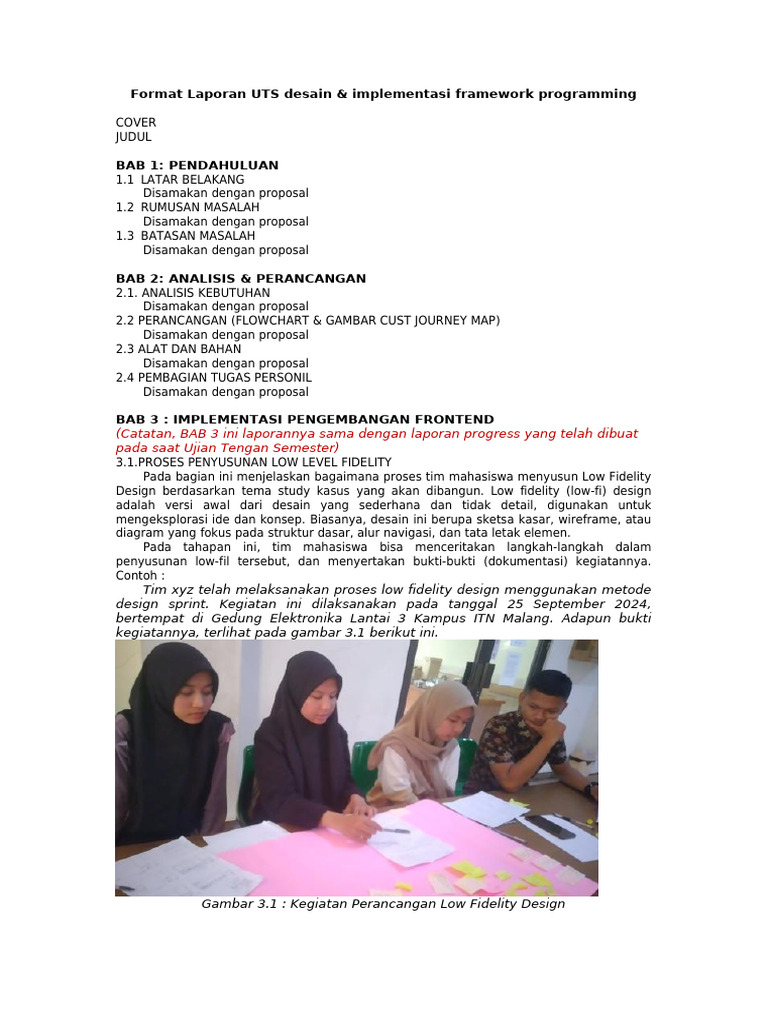 Format Laporan UAS Capstone | PDF