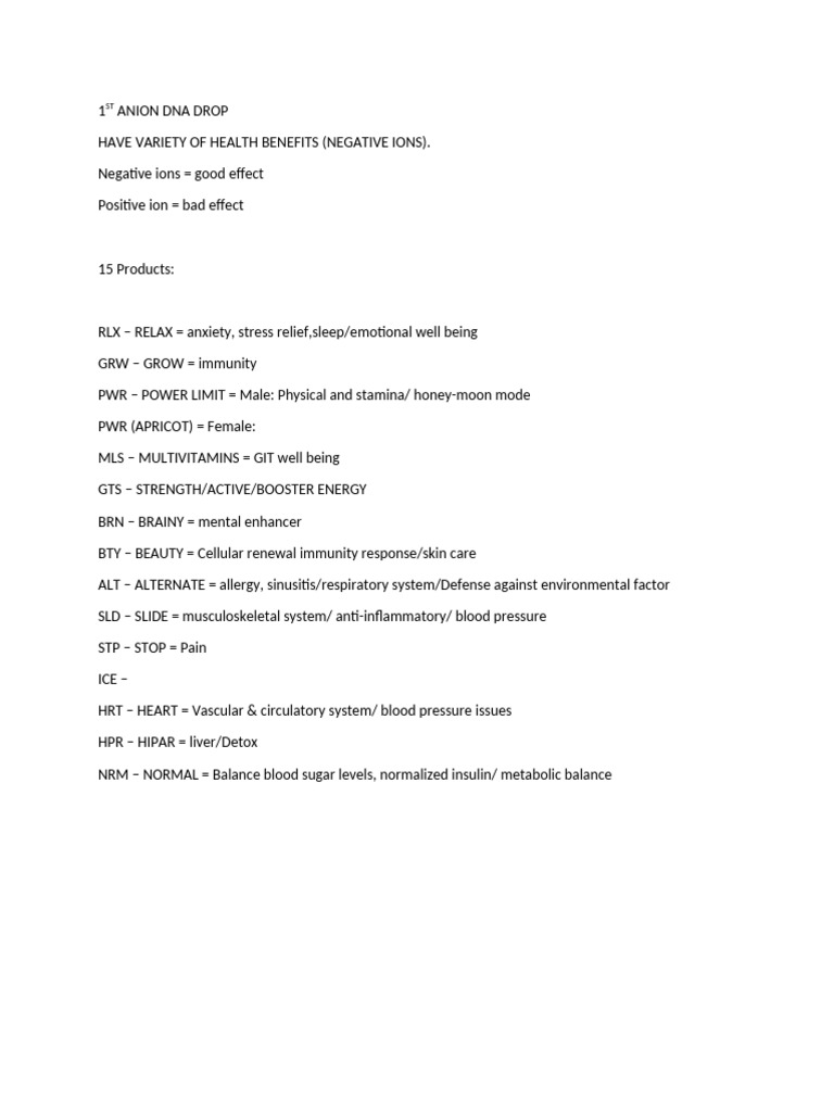 1st Anion Dna Drop | PDF